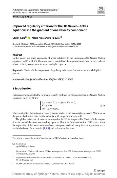 Improved Regularity Criterion For The 3d Navier Stokes Equations Via The Gradient Of One