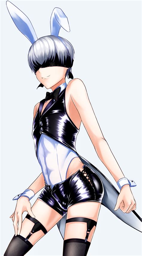 Rule 34 1boy Blindfold Bulge Bunny Ears Bunnysuit Clothed Clothing