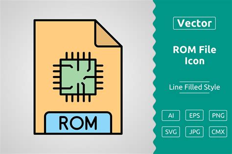 ROM File Format Icon Graphic By Muhammad Atiq Creative Fabrica