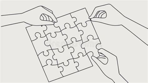 Hands With Puzzle Pieces Problem Solving And Teamwork Vector Design Generative Ai Stock