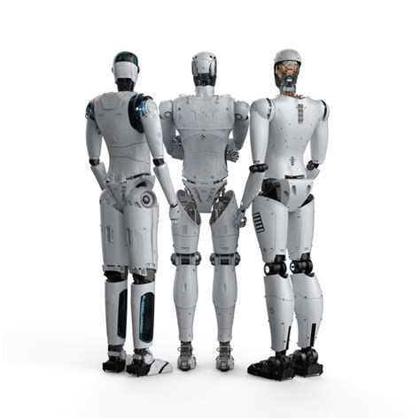 premium photo 3d rendering group of artificial intelligence robot for teamwork