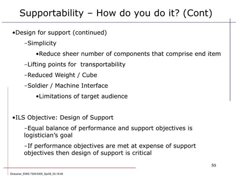 Ppt Systems Supportability Analysis Overview Powerpoint Presentation