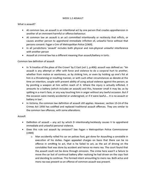 Week 12 Assault Download Free Pdf Assault Battery Crime