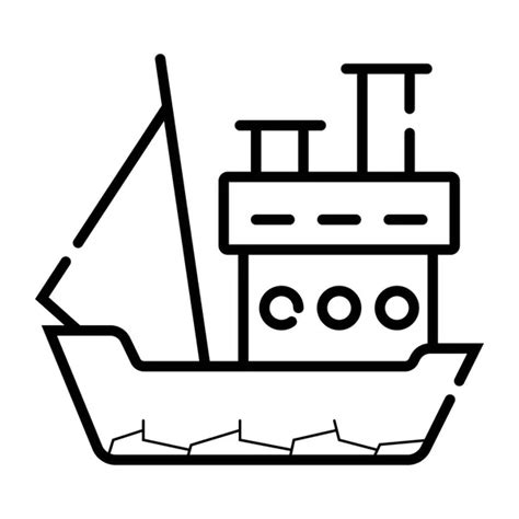Ship Icon Cruise Tour Delivery Concept Marine Boat Stock Vector By ©secon 343528716