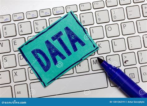Handwriting Text Data Concept Meaning Piece Of Information Facts And Statistics Collected As