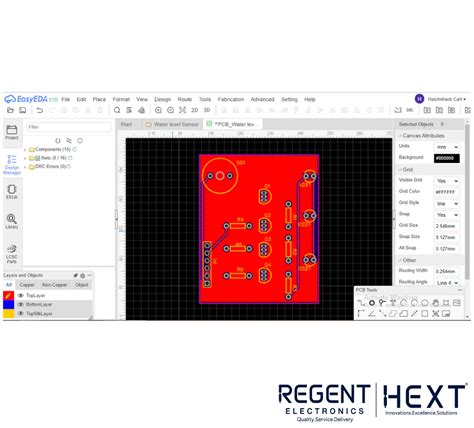 pcb design using easyeda online platform regent electronics