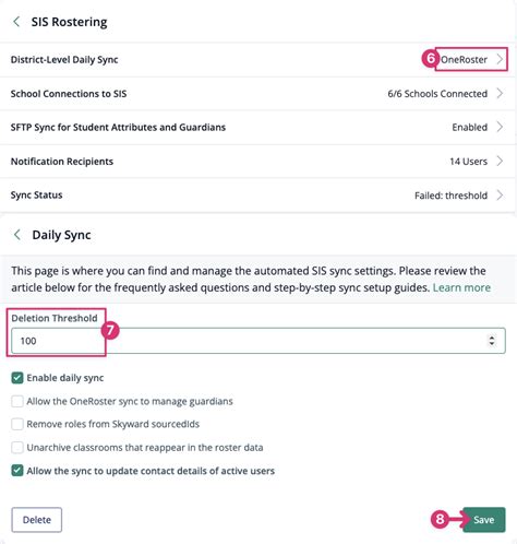 Troubleshooting Sync Status Failed Threshold Schoolstatus Connect