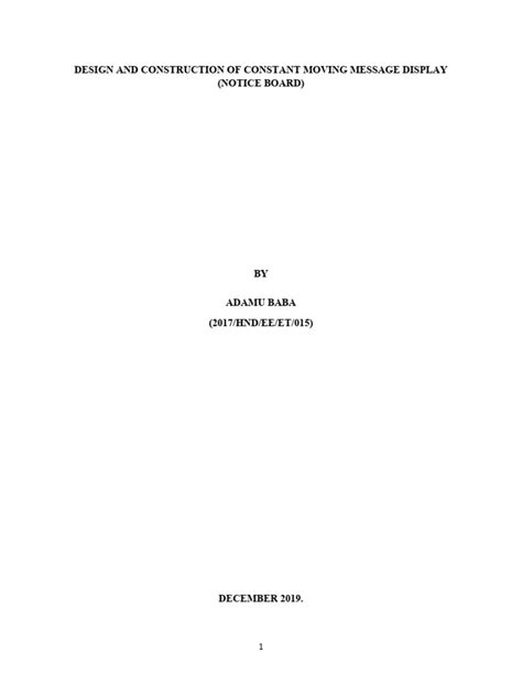 Design And Construction Of Constant Moving Message Display Notice