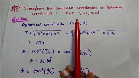 Emf Cartesian To Spherical Coordinate System Emft Ec3452 Ee3301