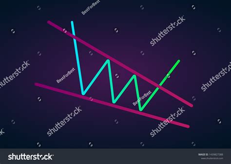 Descending Wedge Pattern Figure Technical Analysis Stock Vector Royalty Free 1439827388