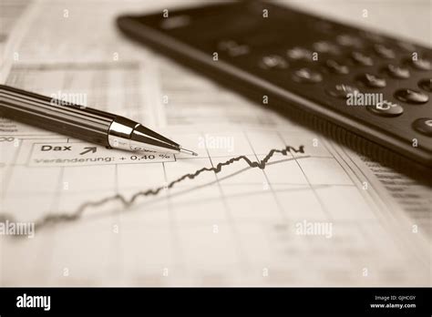 Share Price And Calculators Stock Photo Alamy