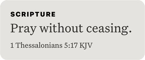 1 Thessalonians 5 17 Pray Without Ceasing King James Version Kjv