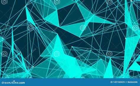 Abstract Triangles With Connections Are In Space Background With Connecting Dots And Lines
