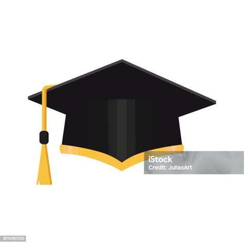 대학 졸업 모자는 배경에 고립입니다 평면 스타일에서 벡터 일러스트 레이 션 학사모에 대한 스톡 벡터 아트 및 기타 이미지 학사모 교육 금 금속 Istock