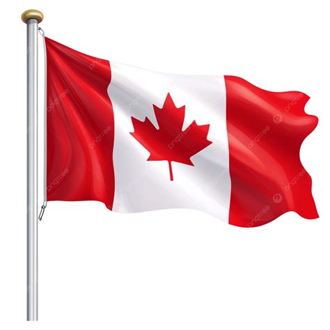 Waving Canadian Flag On A Pole Clipart Waving Canadian Flag Flag On A