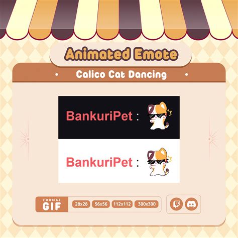 Animated Calico Cat Dancing Emote Dancing Cat Twitch Discord