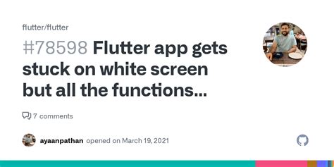 Flutter App Gets Stuck On White Screen But All The Functions Runs