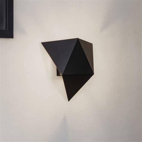Shield Wall Lamp In Angular Shape Black Lights Ie