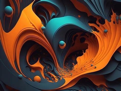 Premium Ai Image Abstract Background With Fluid And Organic Shapes