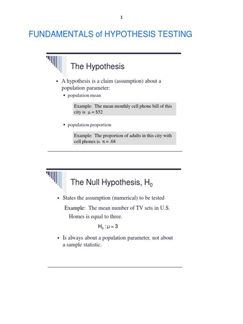 Fundamentals Of Hypothesis Testing Pdf P Value Statistical