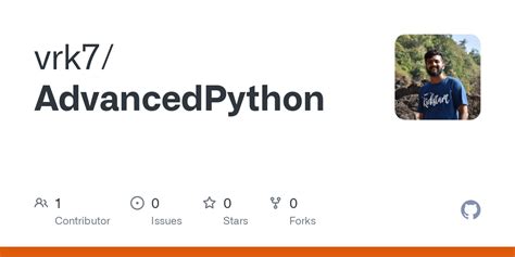 github vrk7 advancedpython