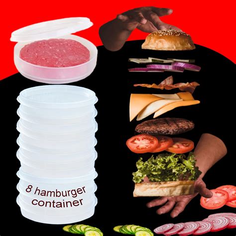 Tupperware Hamburger Press And Freezer Set In Chili Red