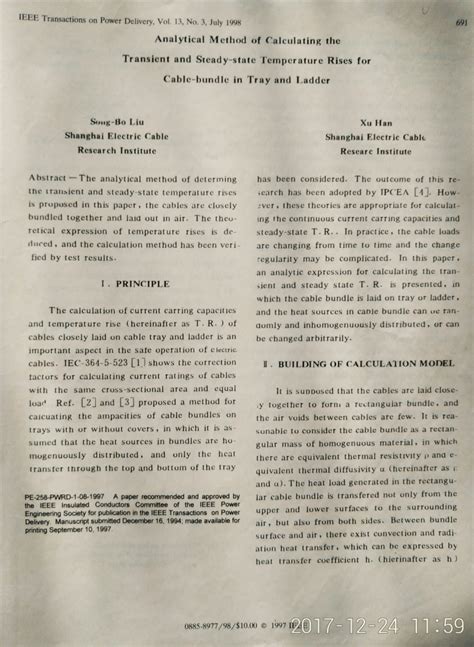 Pdf Analytical Method Of Calculating The Transient And Steady State