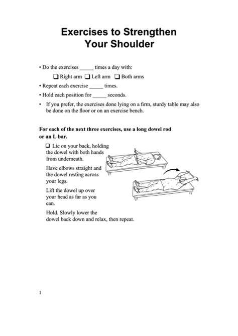 Exercises To Strengthen Your Shoulder Spanish Printable Pdf Download