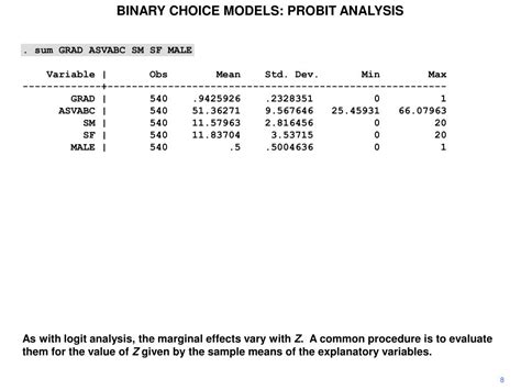 Ppt Binary Choice Models Probit Analysis Powerpoint Presentation Free Download Id7068758