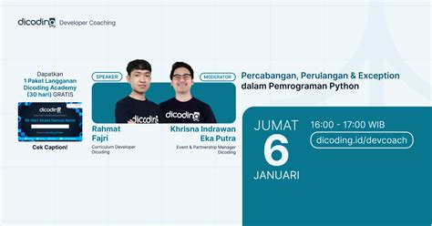 Dicoding Developer Coaching 79 Machine Learning Percabangan Perulangan And Exception Dalam