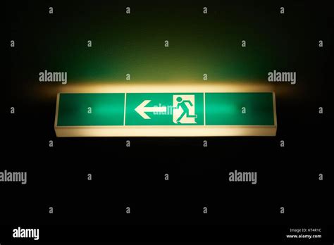 Emergency Exit Sign Stock Photo Alamy