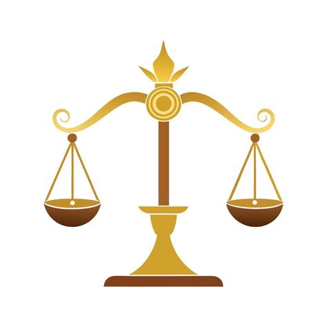 Golden Ornate Balance Scale Elegant Symbol Of Justice Law Fairness
