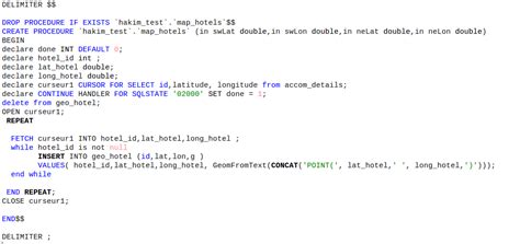 problème proc mysql sql procédural mysql