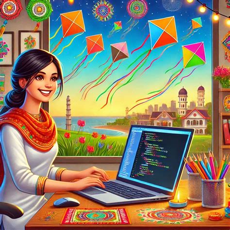 uttrayan2025 javadeveloper codeandfly festivalofkites nisha soni