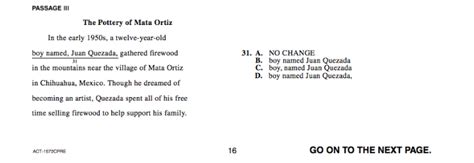 Act Practice Test Reading