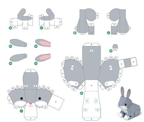 Полигональные поделки схемы черно белые Паперкрафт схемы из бумаги Поделки Бумажные поделки
