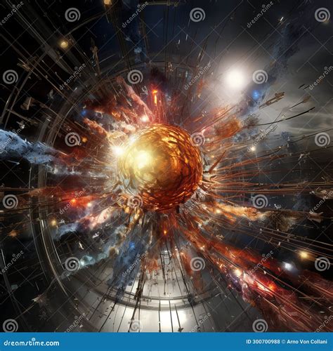 Quantum Collision Symphony Energetic Particles Dance In Collider Chaos