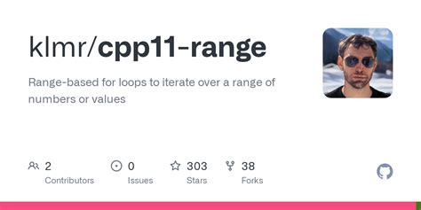 Github Klmr Cpp Range Range Based For Loops To Iterate Over A