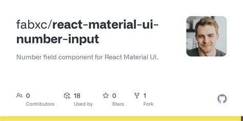Github Fabxcreact Material Ui Number Input Number Field Component For React Material Ui