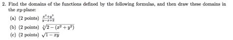solved find the domains of the functions defined by the