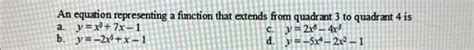 solved an equation representing a function that extends from