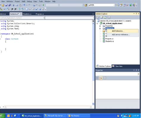 Entity Framework Approach To Connect To Ms Sql Server 2008 Using Visual C