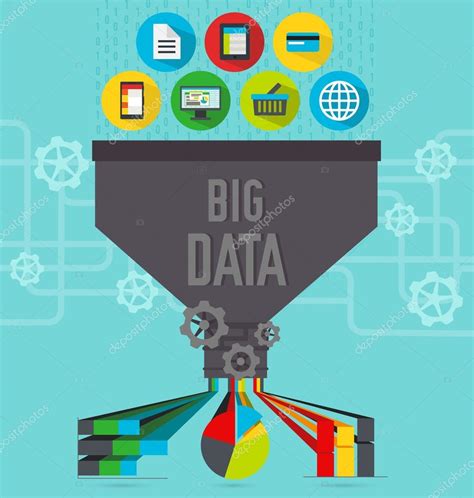 Big Data Funnel Stock Vector Image By Tereez