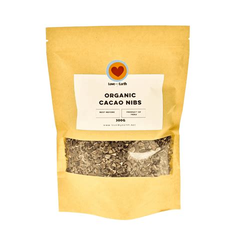 Organic Cacao Nibs 300g Love My Earth Greensmith Grocers