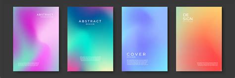 현대 추상 흐린 색상 그라데이션 패턴으로 설정된 흐린 배경입니다 브로셔 포스터 배너 전단지 및 카드를 위한 템플릿 컬렉션입니다 벡터 그림입니다 0명에 대한 스톡 벡터 아트
