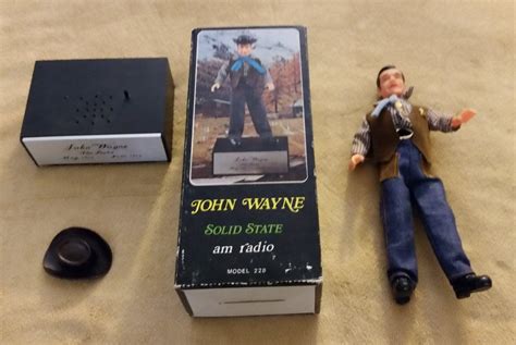 Vintage John Wayne Doll Transistor Am Radio Works Well Nr 1798307624