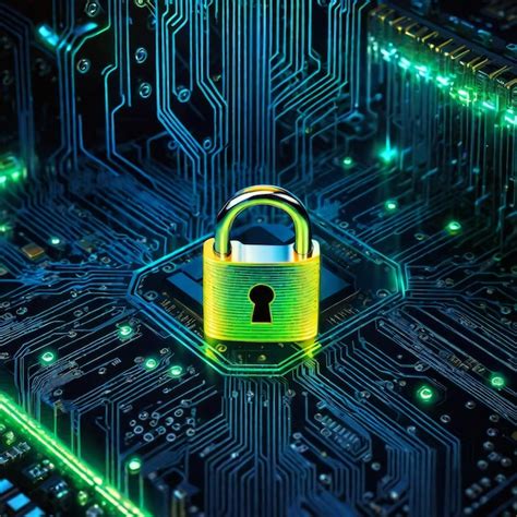 Premium Vector Digital Padlock On Circuit Board Background Cyber Security And Digital Data