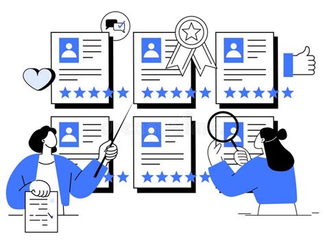 Simplified Visual Of Job Application Review Process With Profile Ratings And Approval Indicators