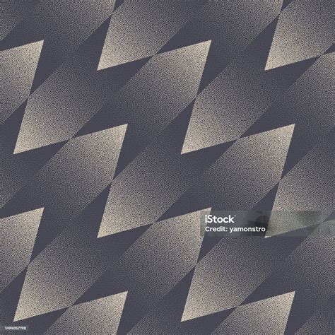 Checkered Chevron Geometric Seamless Pattern Vector Dot Work Abstract Background Stock