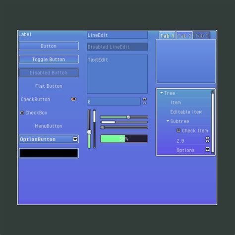 Free Game Ui Theme For Godot Just Released Modern Classic Godot Ui Theme By Raou